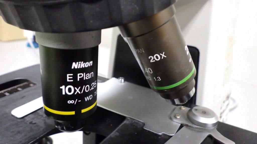 1220・NIKON/E-200/ECLIPS/生物顕微鏡 対物レンズ/×4 ×10 ×20 ×40/