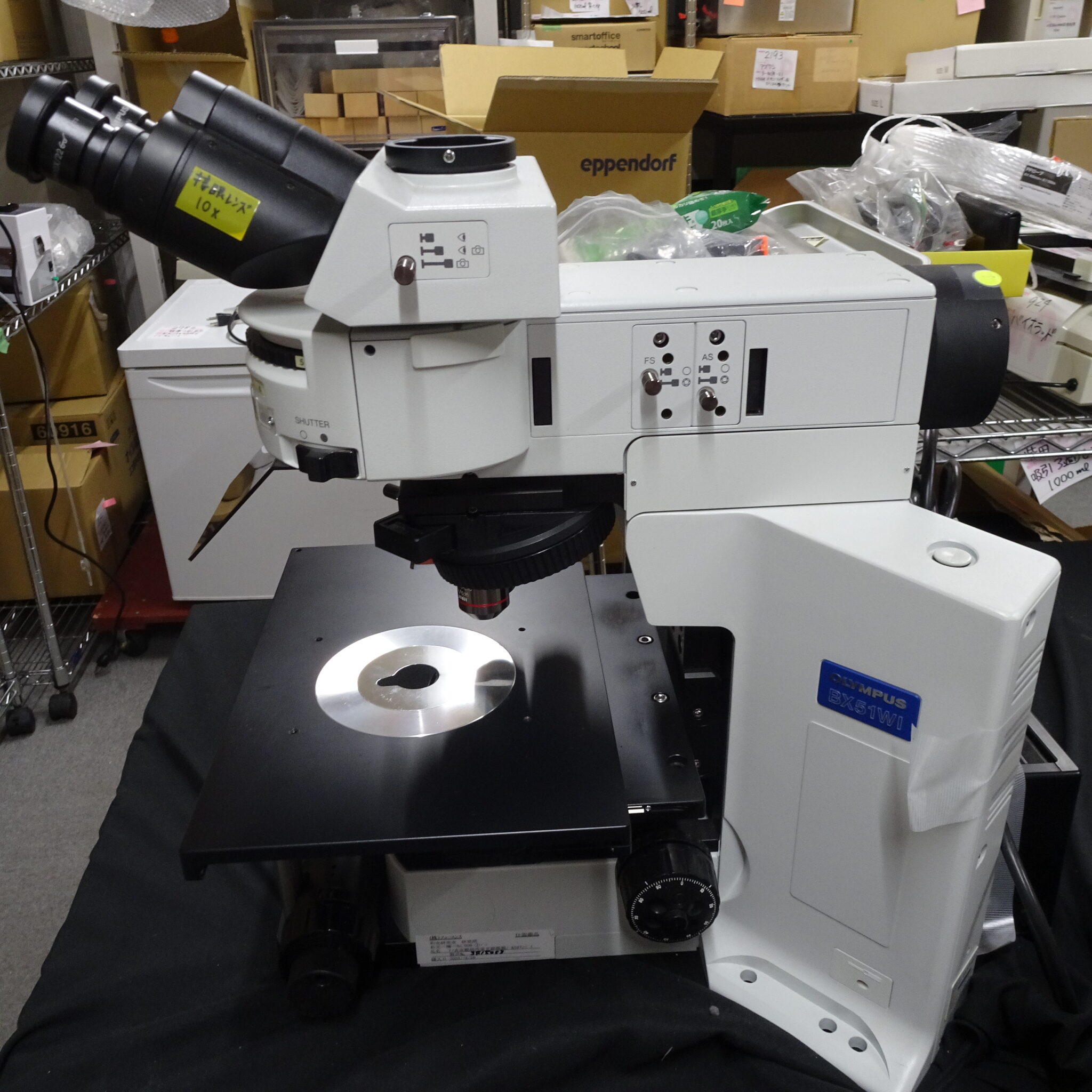 オリンパス/BX51WI/4×,10×,20×/研究用ステージ固定式正立顕微鏡/