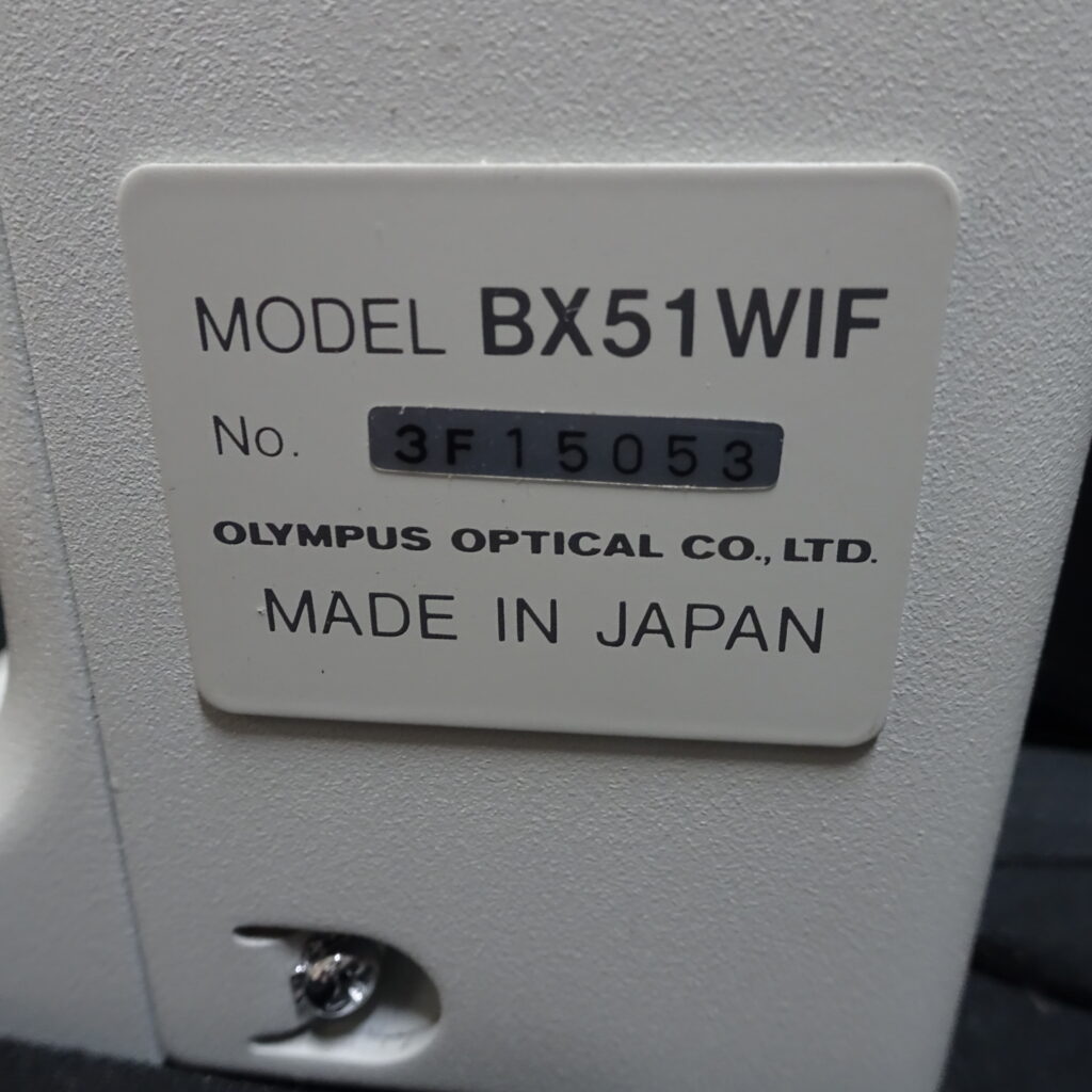 オリンパス/BX51WI/4×,10×,20×/研究用ステージ固定式正立顕微鏡/