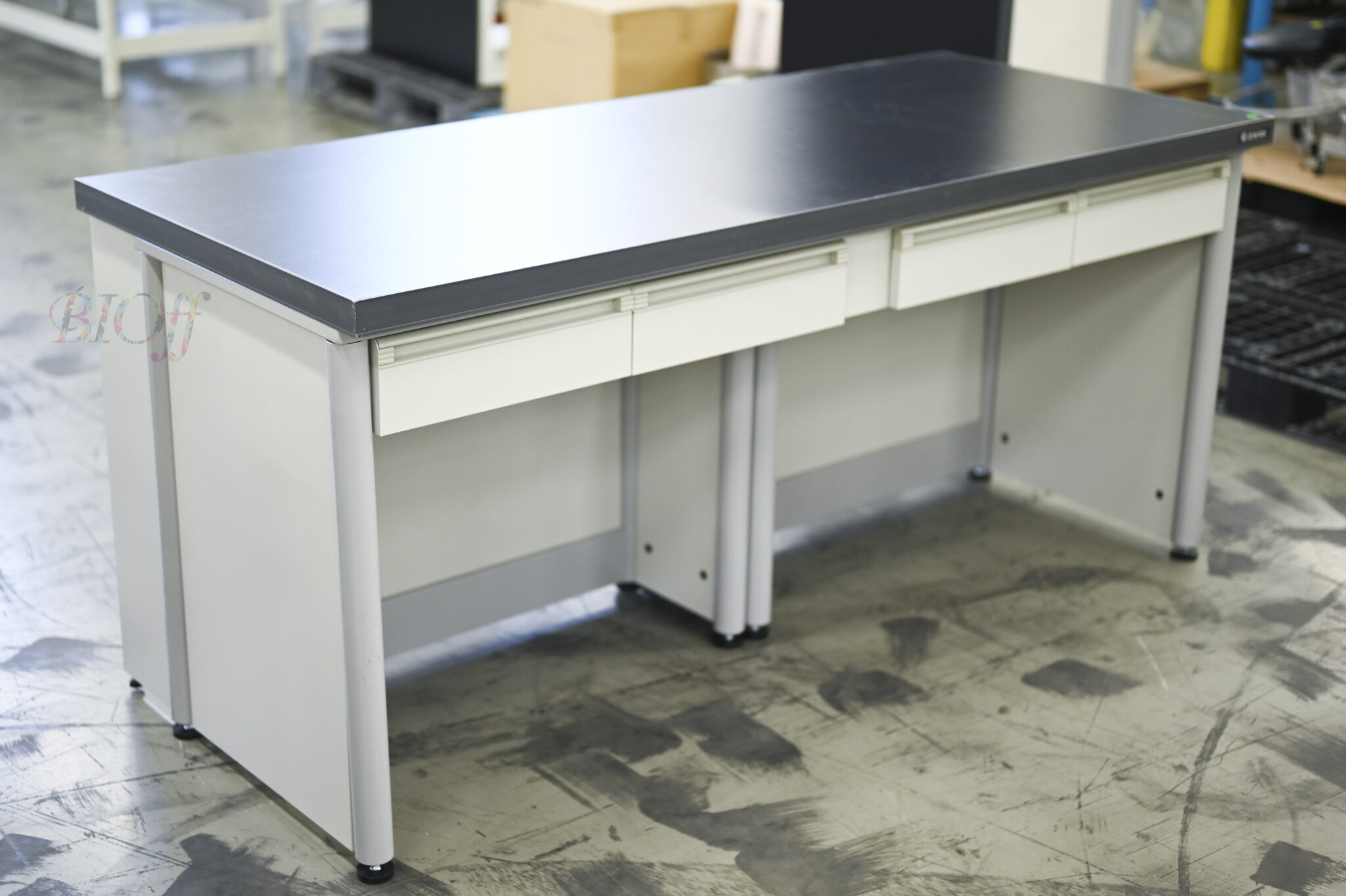 チヨダサイエンス/QSA-D-1800P・/サイド実験台/1800×750×800/