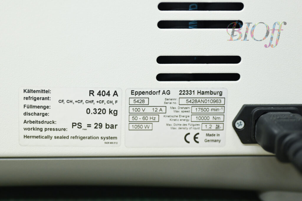 エッペンドルフ/5430R/高速遠心機/A-2-MTP プレート用ローター付属