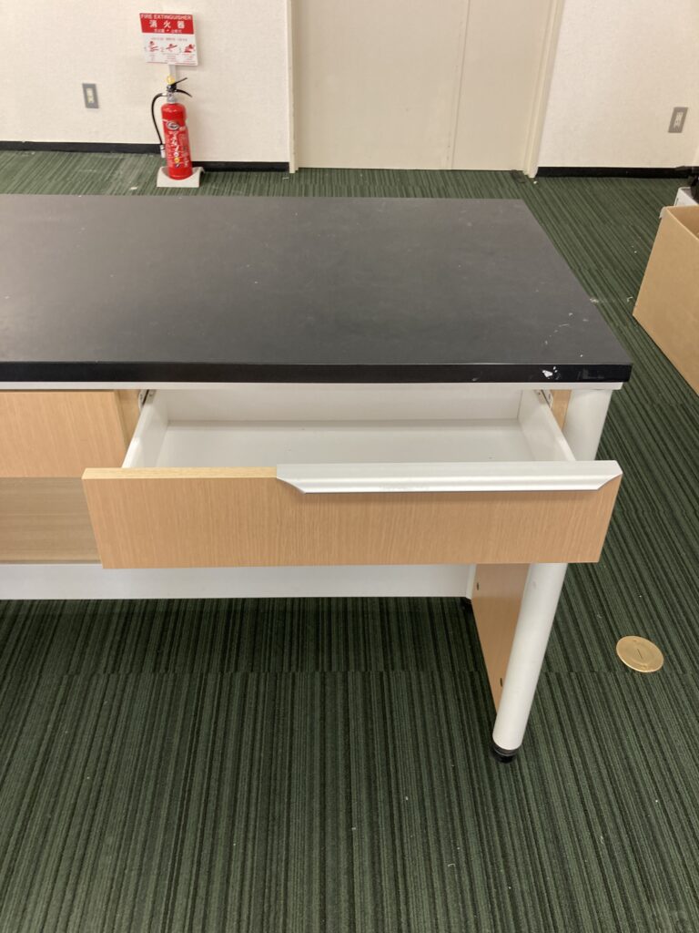 3318-3・オリエンタル技研/OGK-VQSADW-120/サイド実験台/W120×D75×H90cm/引き出し付き