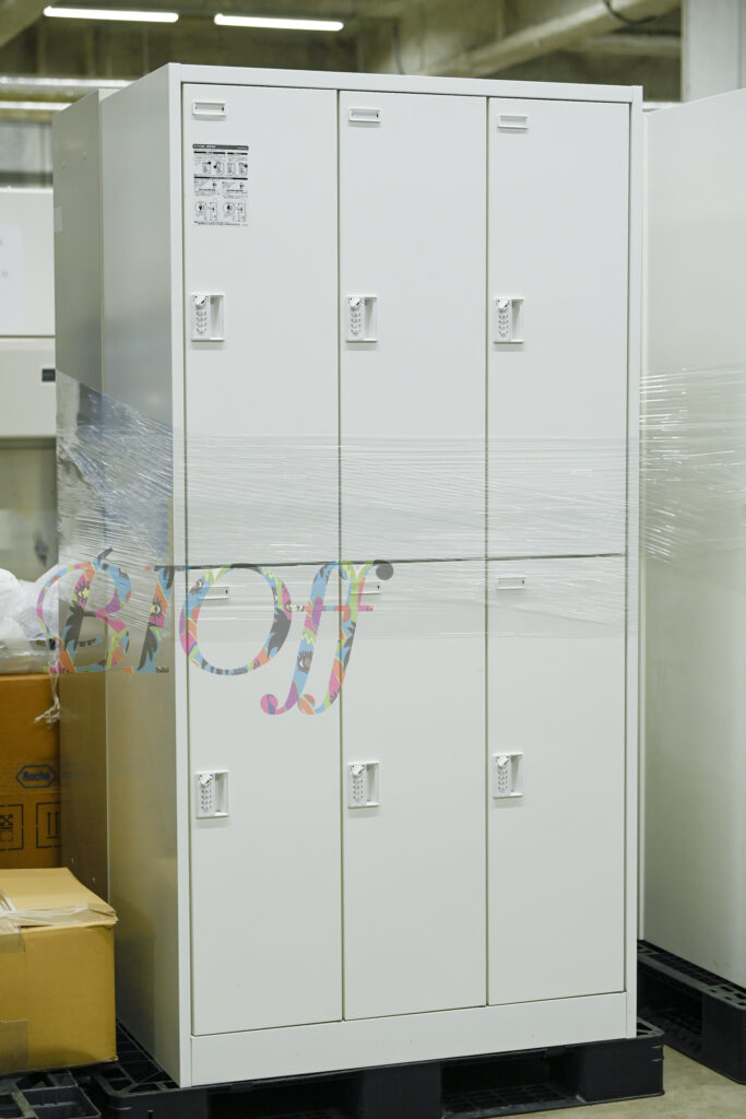 3492・OKAMURA(オカムラ)/45J6FE-ZA75/ FZ6人用ロッカー/ダイヤル錠/W90×D515×H1790mm/